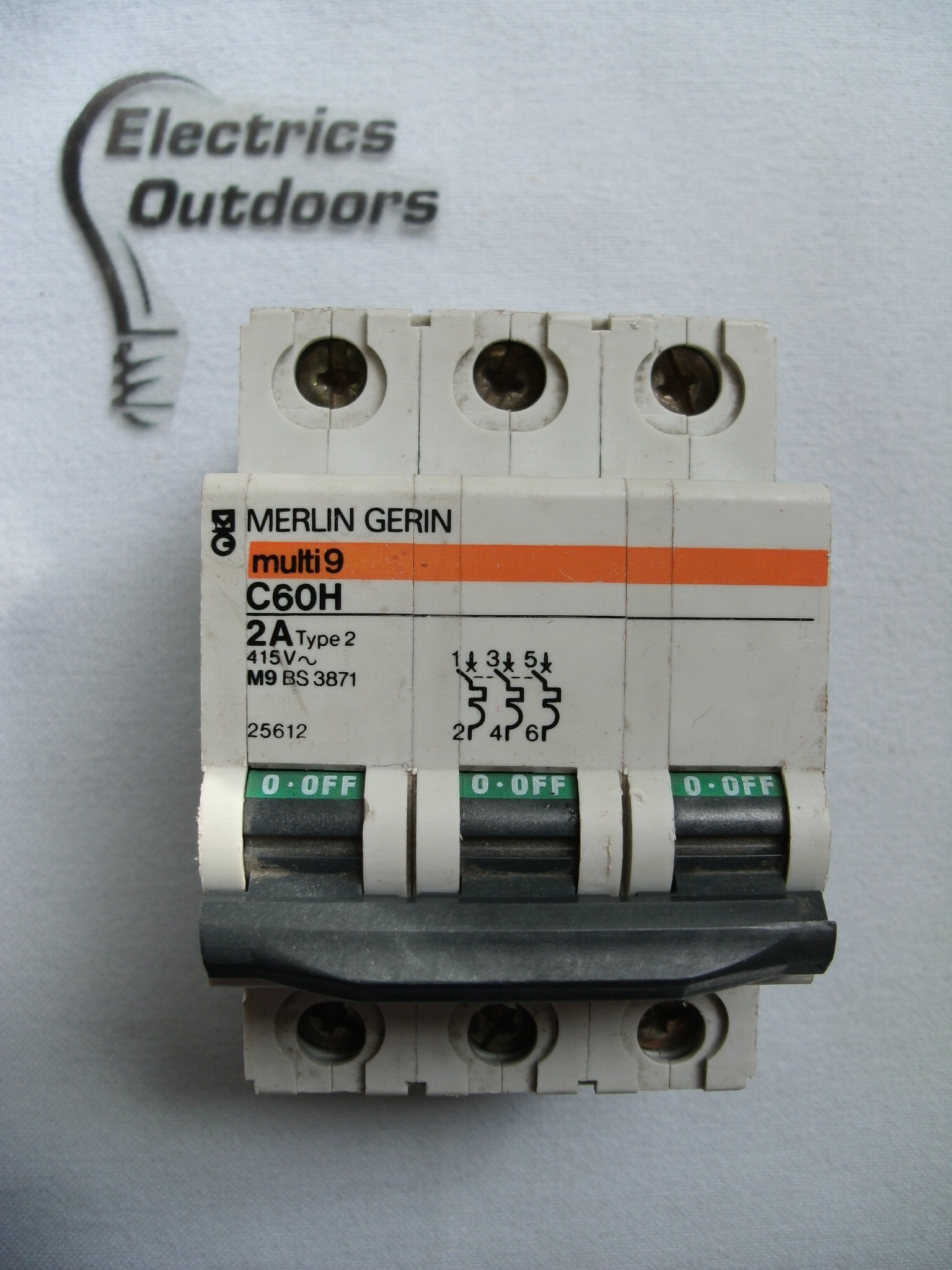 MERLIN GERIN 2 AMP TYPE 2 M9 TRIPLE POLE MCB BREAKER C60H MULTI 9 25612 3 A Used | Circuit ...
