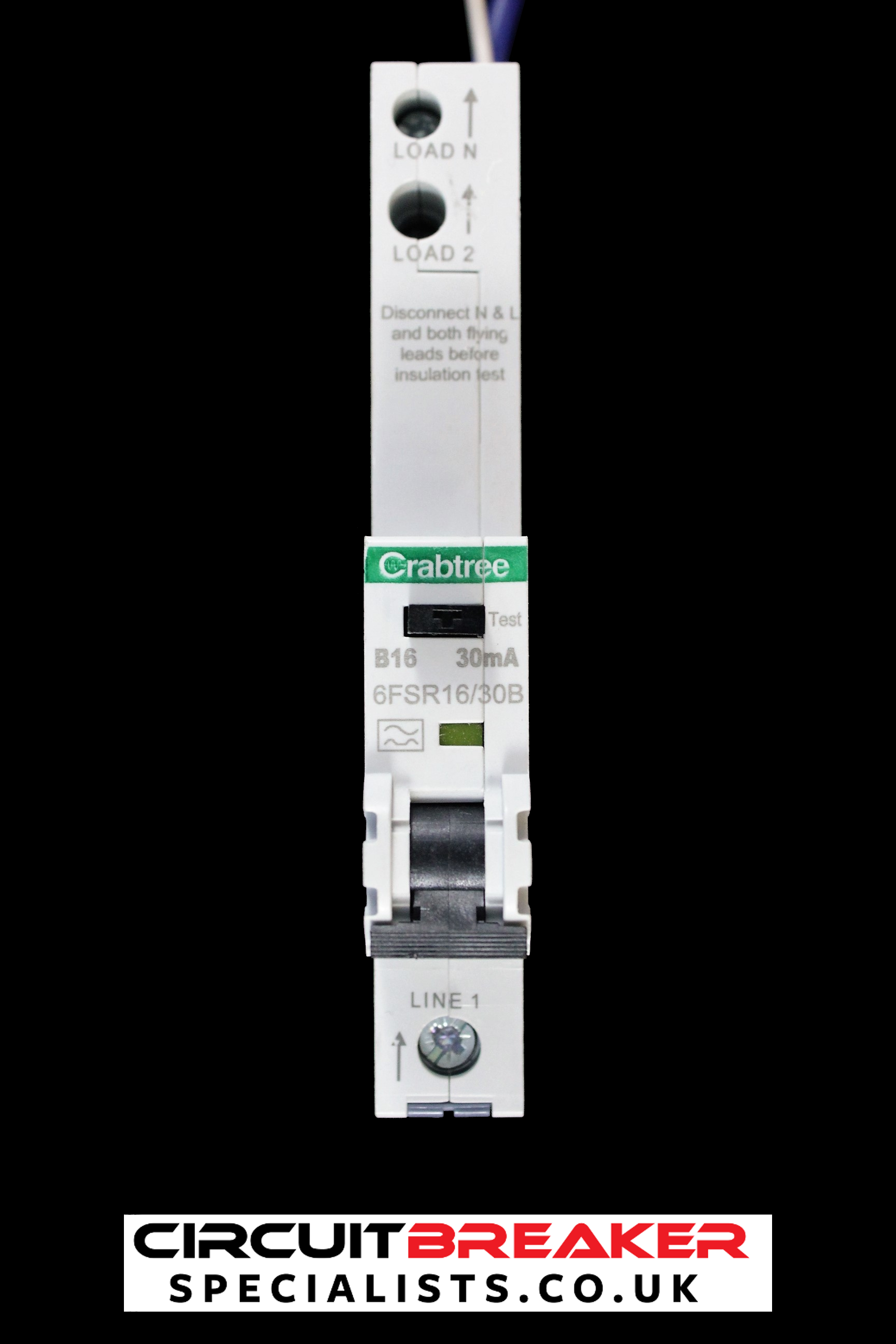 CRABTREE 16 AMP CURVE B 6kA 30mA RCBO RCD MCB LOADSTAR 6FSR16/30B New | Circuit Breaker Specialists