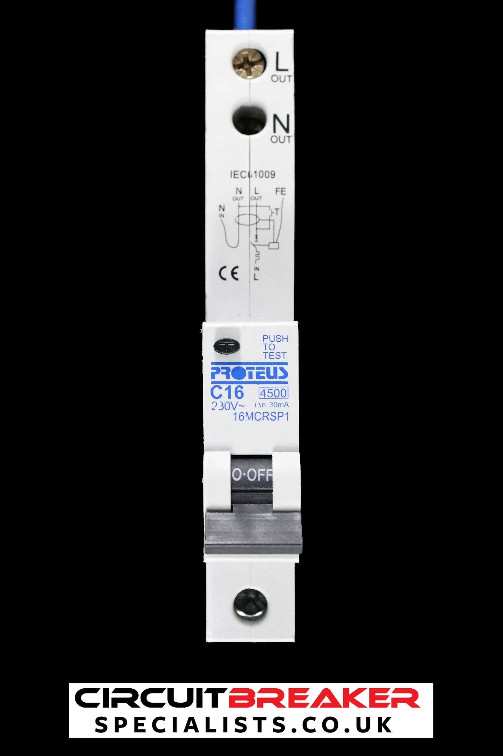 PROTEUS 16 AMP CURVE C 4.5kA 30mA RCBO TYPE AC 16MCRSP1 Used | Circuit ...