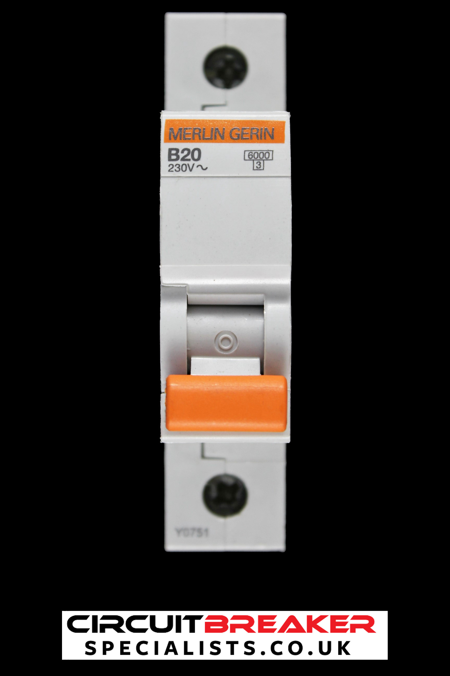 MERLIN GERIN 20 AMP CURVE B 6kA MCB CIRCUIT BREAKER 11365 Used | Circuit Breaker Specialists