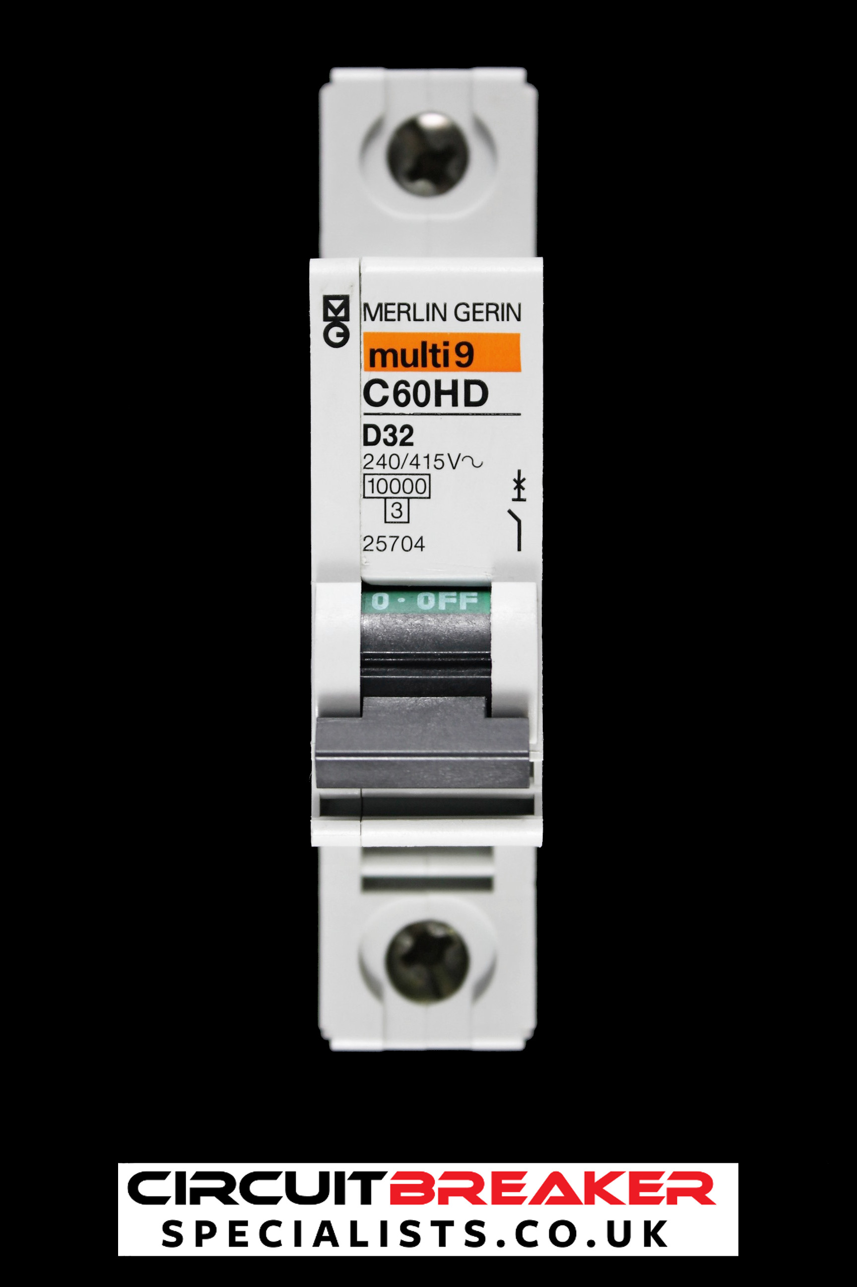 MERLIN GERIN 32 AMP CURVE D 10kA MCB CIRCUIT BREAKER C60HD 25704 New | Circuit Breaker Specialists