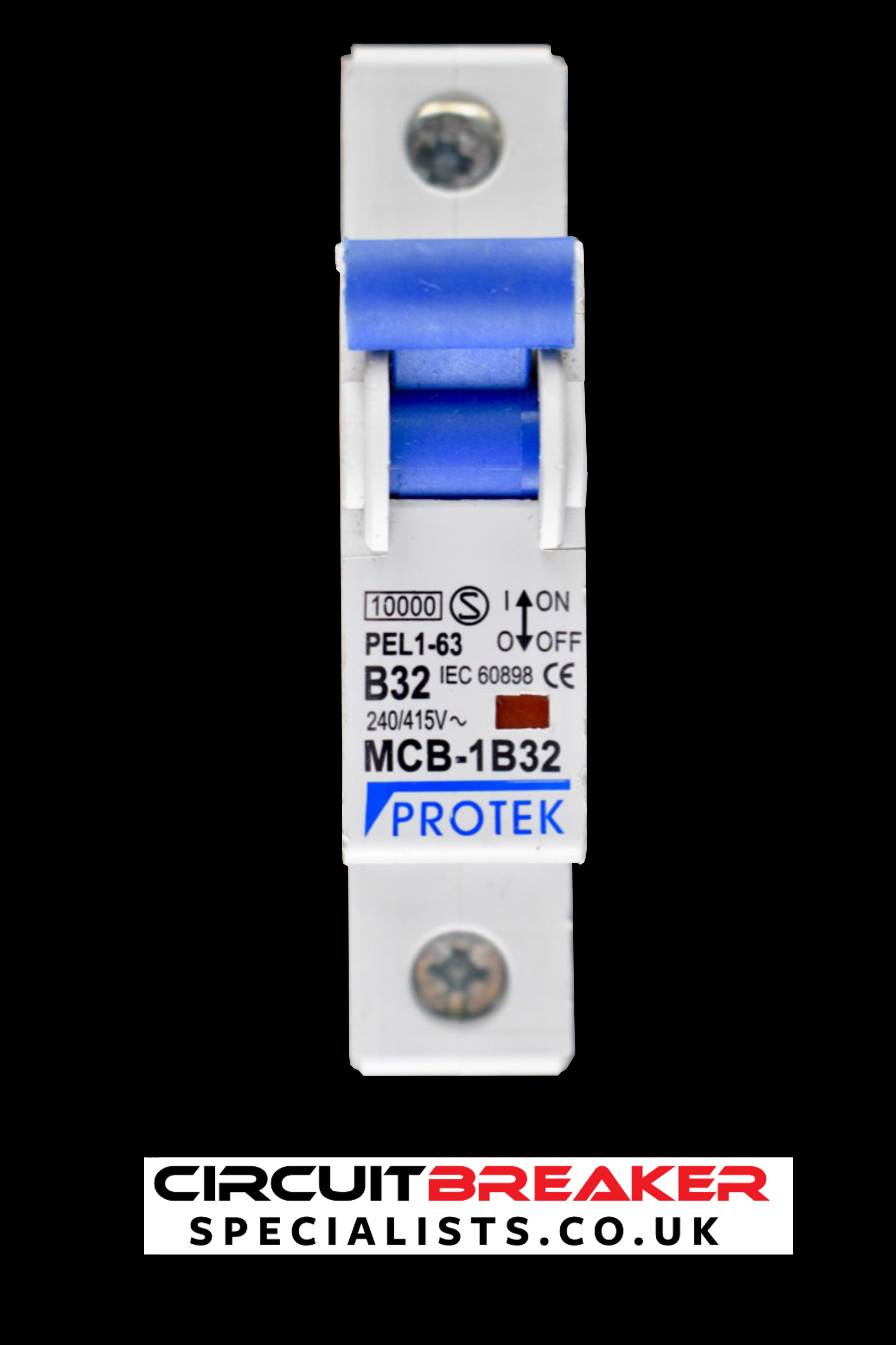 PROTEK 32 AMP CURVE B 10kA MCB CIRCUIT BREAKER PEL1-63 MCB-1B32 Used | Circuit Breaker Specialists