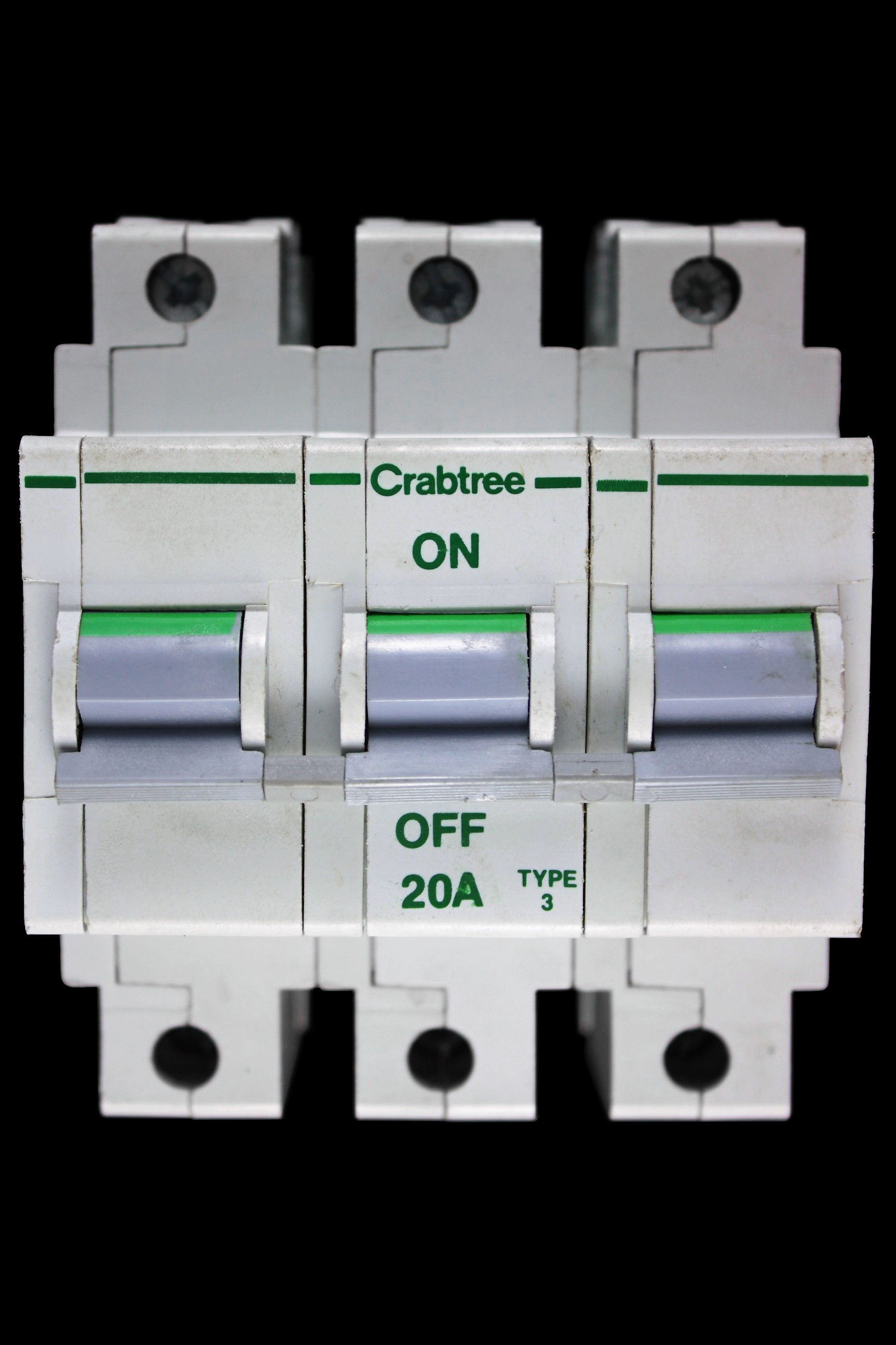 CRABTREE 20 AMP TYPE 3 M9 TRIPLE POLE MCB CIRCUIT BREAKER POLESTAR Used | Circuit Breaker ...