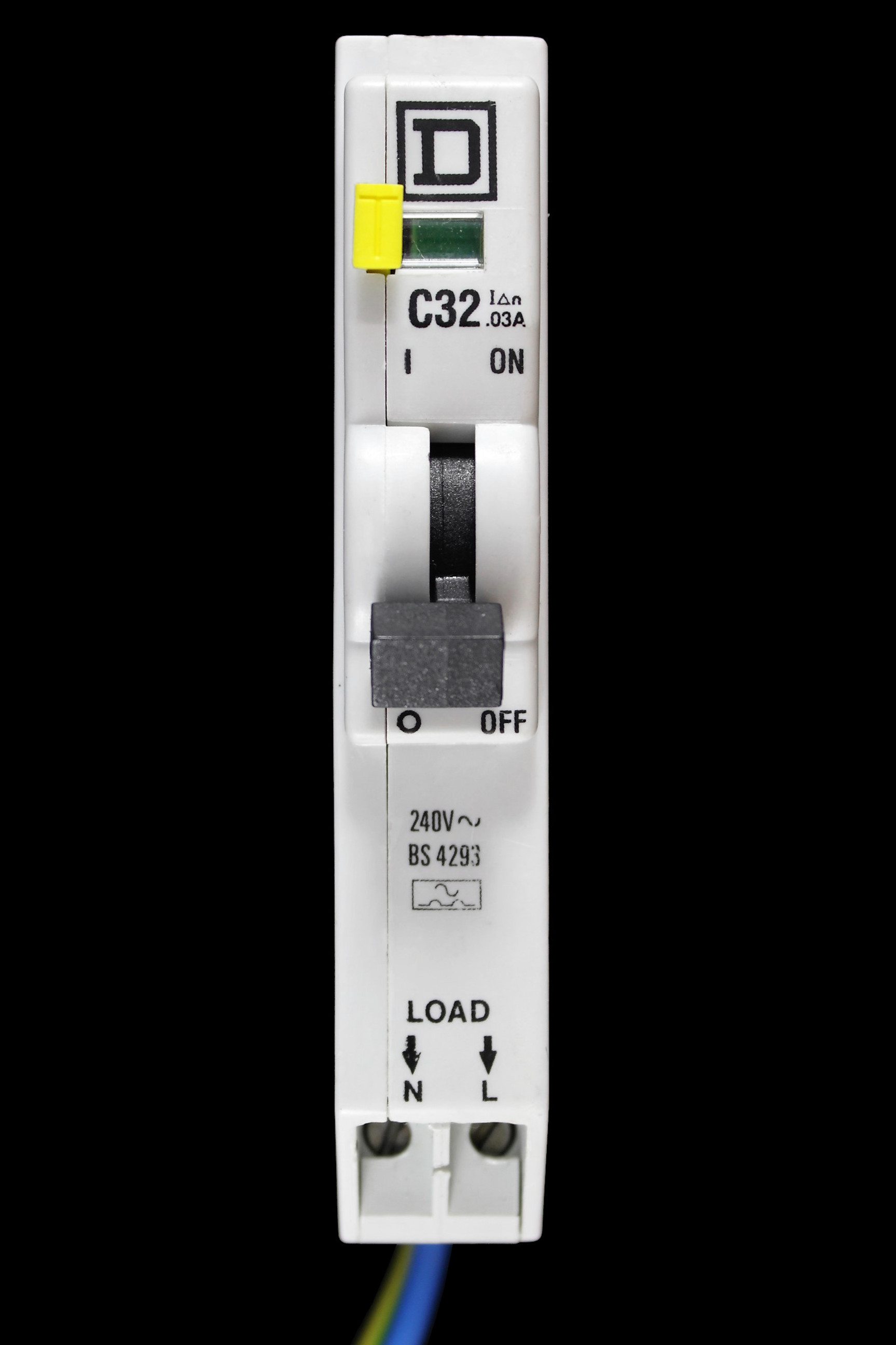 SQUARE D 32 AMP CURVE C 10kA 30mA RCBO TYPE A QOE Used | Circuit Breaker Specialists