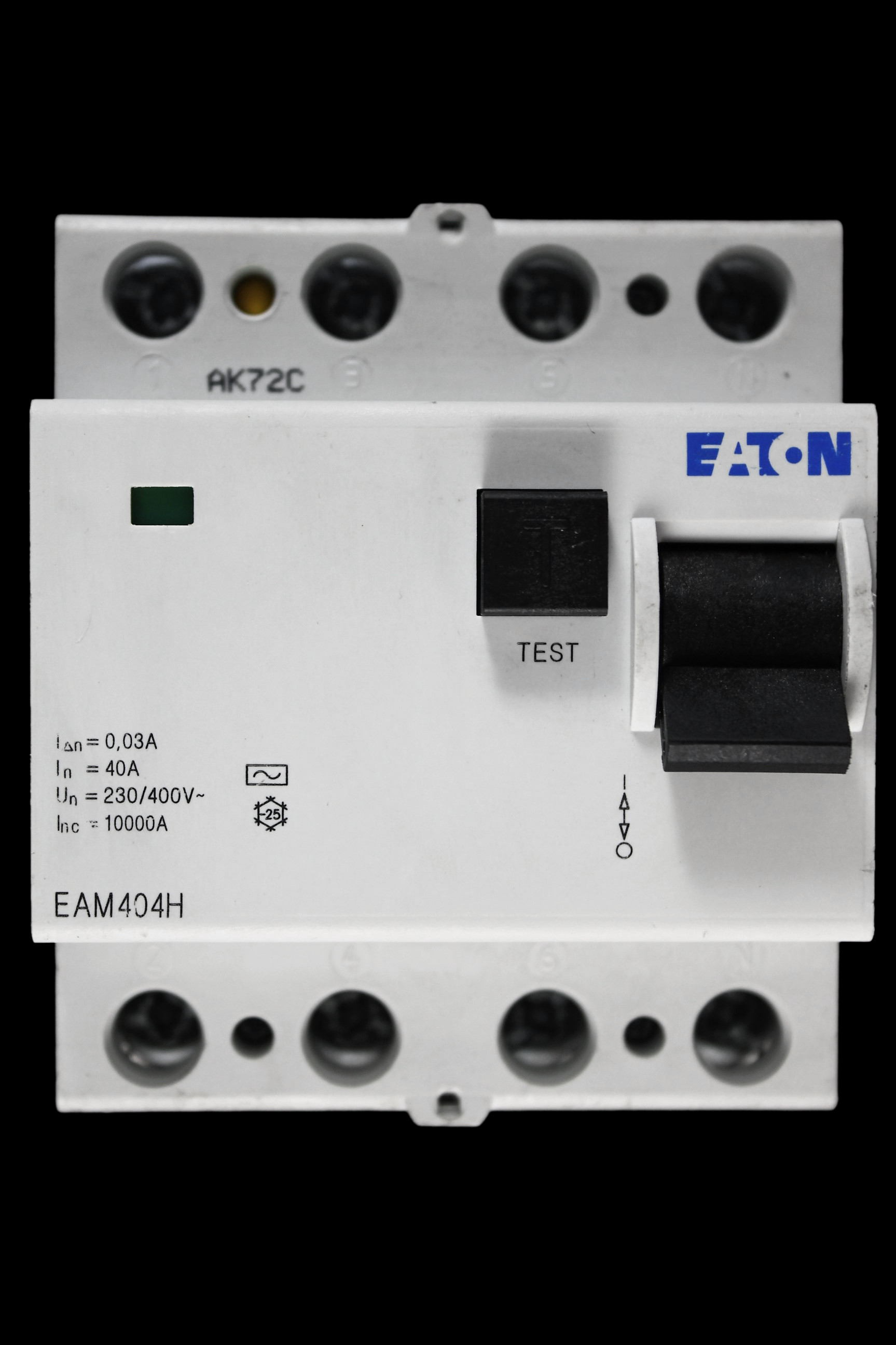 EATON 40 AMP 30mA FOUR POLE RCD TYPE AC EAM404H Used | Circuit Breaker ...