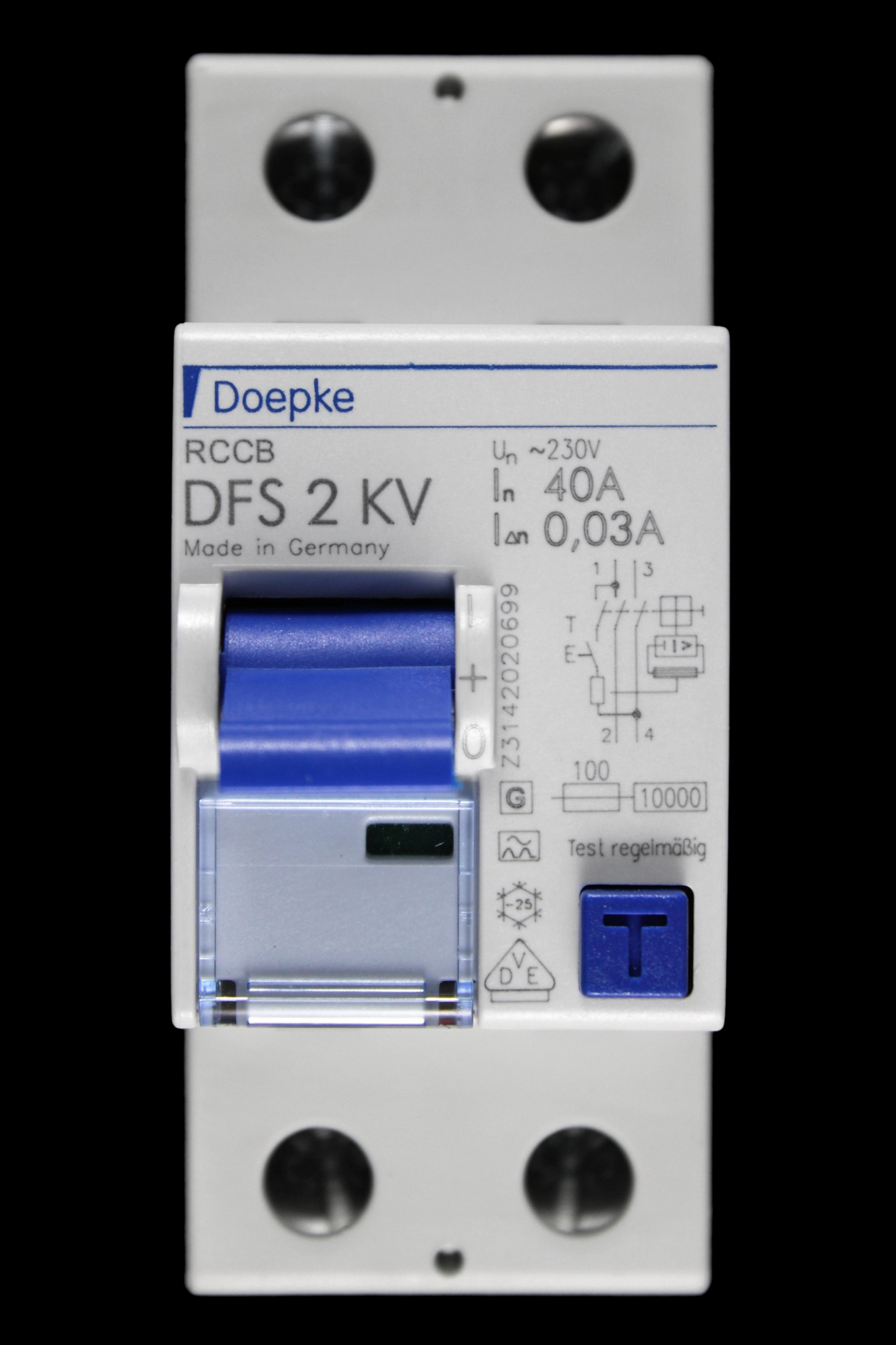 DOEPKE 40 AMP 30mA DOUBLE POLE RCCB RCD DFS2 KV 09 134 609 New ...