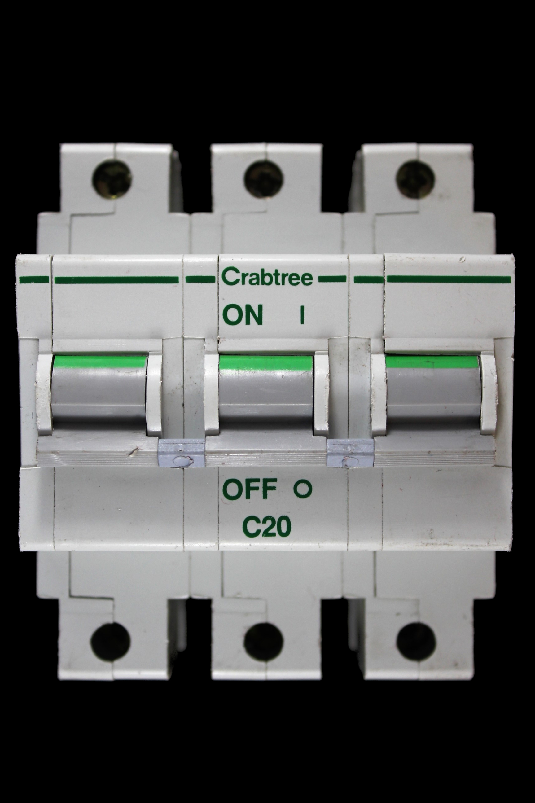 CRABTREE 20 AMP CURVE C 16kA TRIPLE POLE MCB CIRCUIT BREAKER POLESTAR Used | Circuit Breaker ...