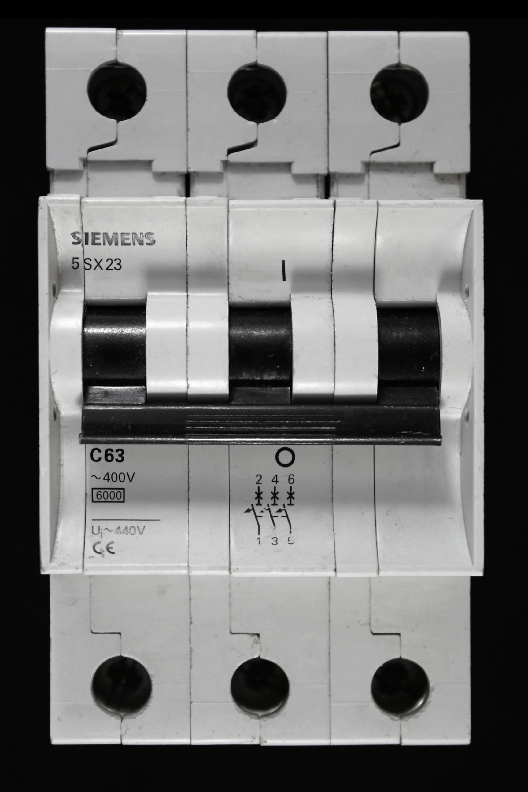 SIEMENS 63 AMP CURVE C 6kA TRIPLE POLE MCB CIRCUIT BREAKER 5SX23 5SX2 Used | Circuit Breaker ...