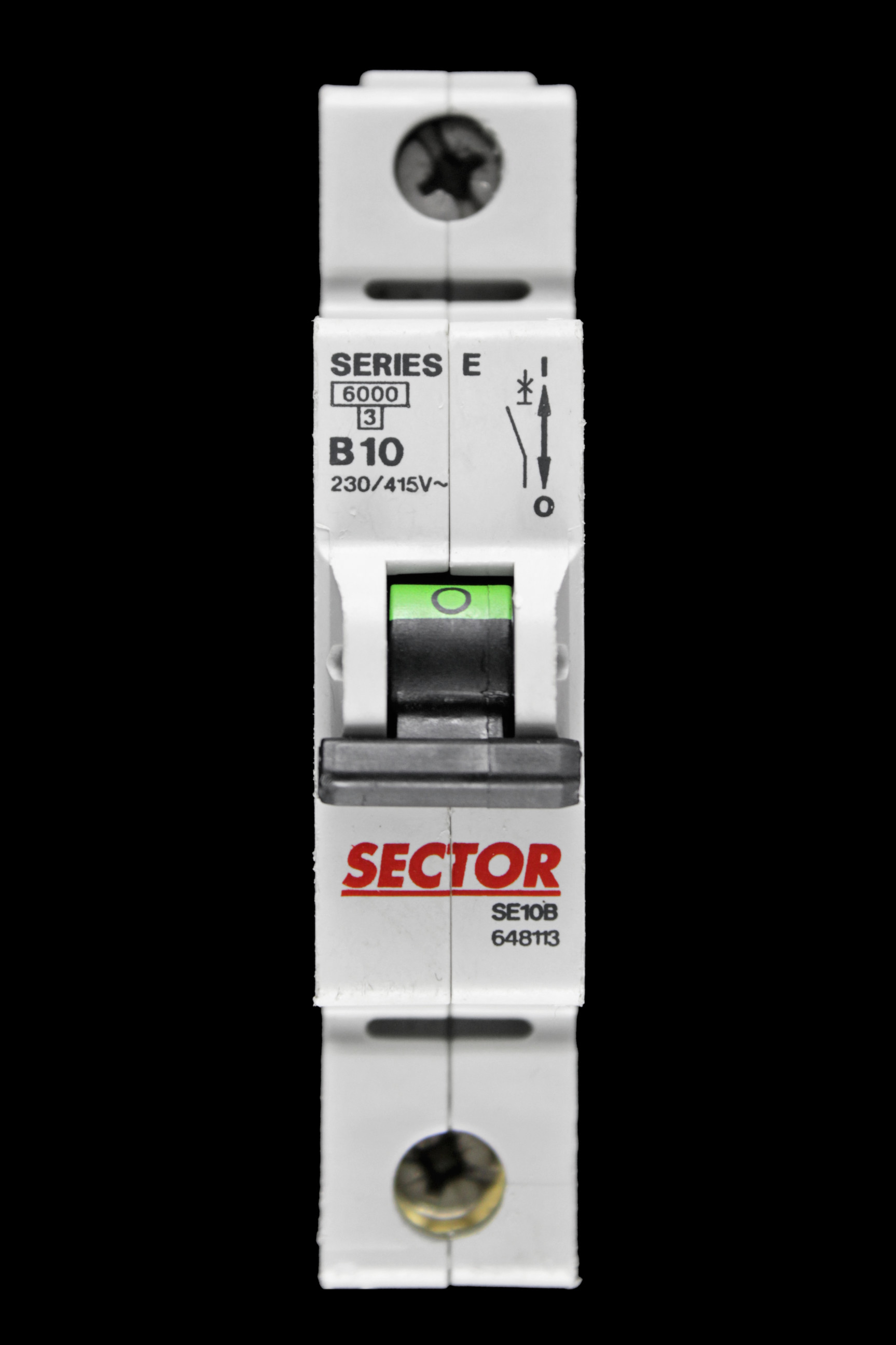 SECTOR 10 AMP CURVE B 6kA MCB CIRCUIT BREAKER SERIES E SE10B 648113 Used | Circuit Breaker ...