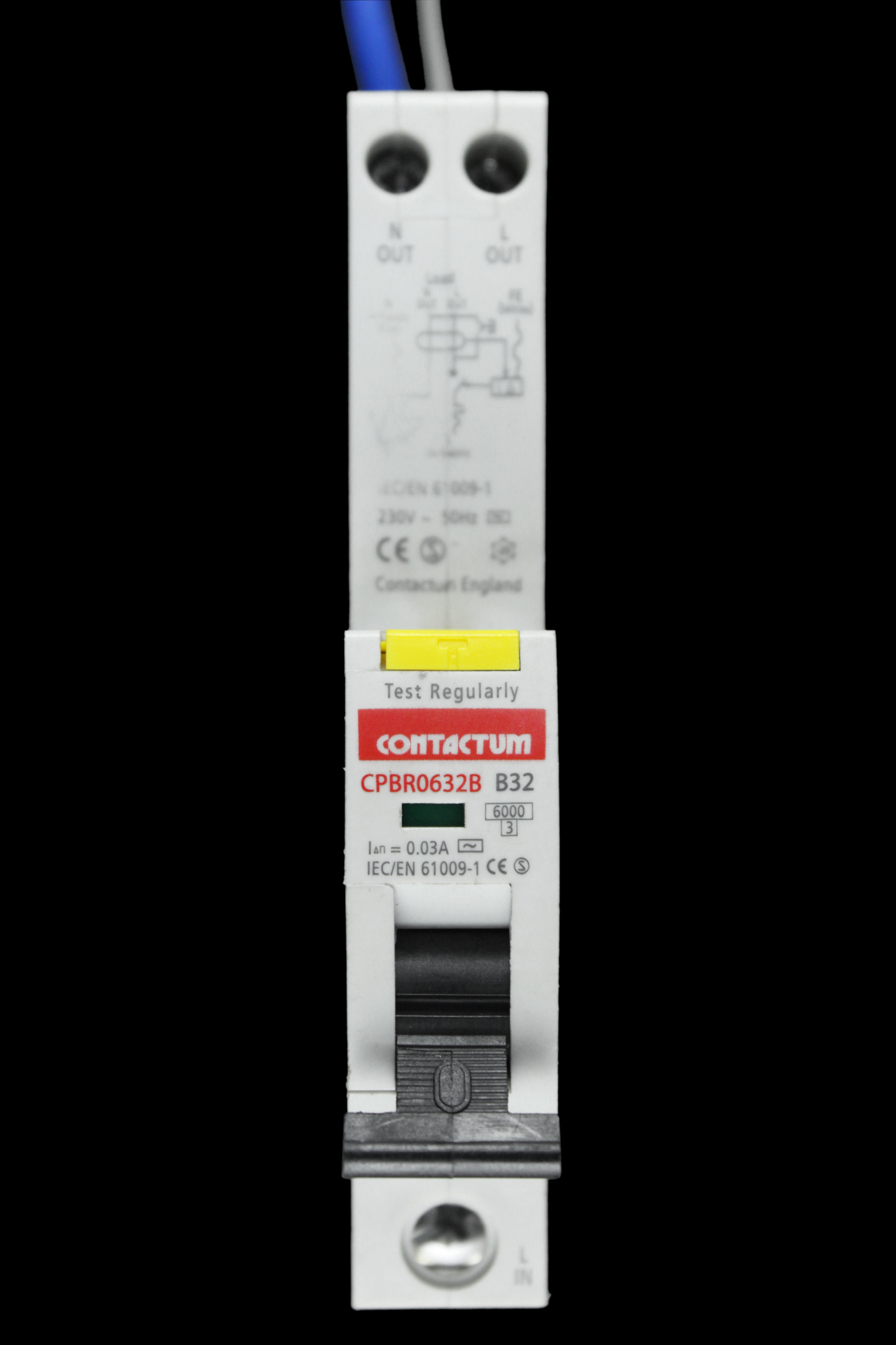 CONTACTUM 32 AMP CURVE B 6kA 30mA RCBO TYPE AC CPBR0632B Used | Circuit ...