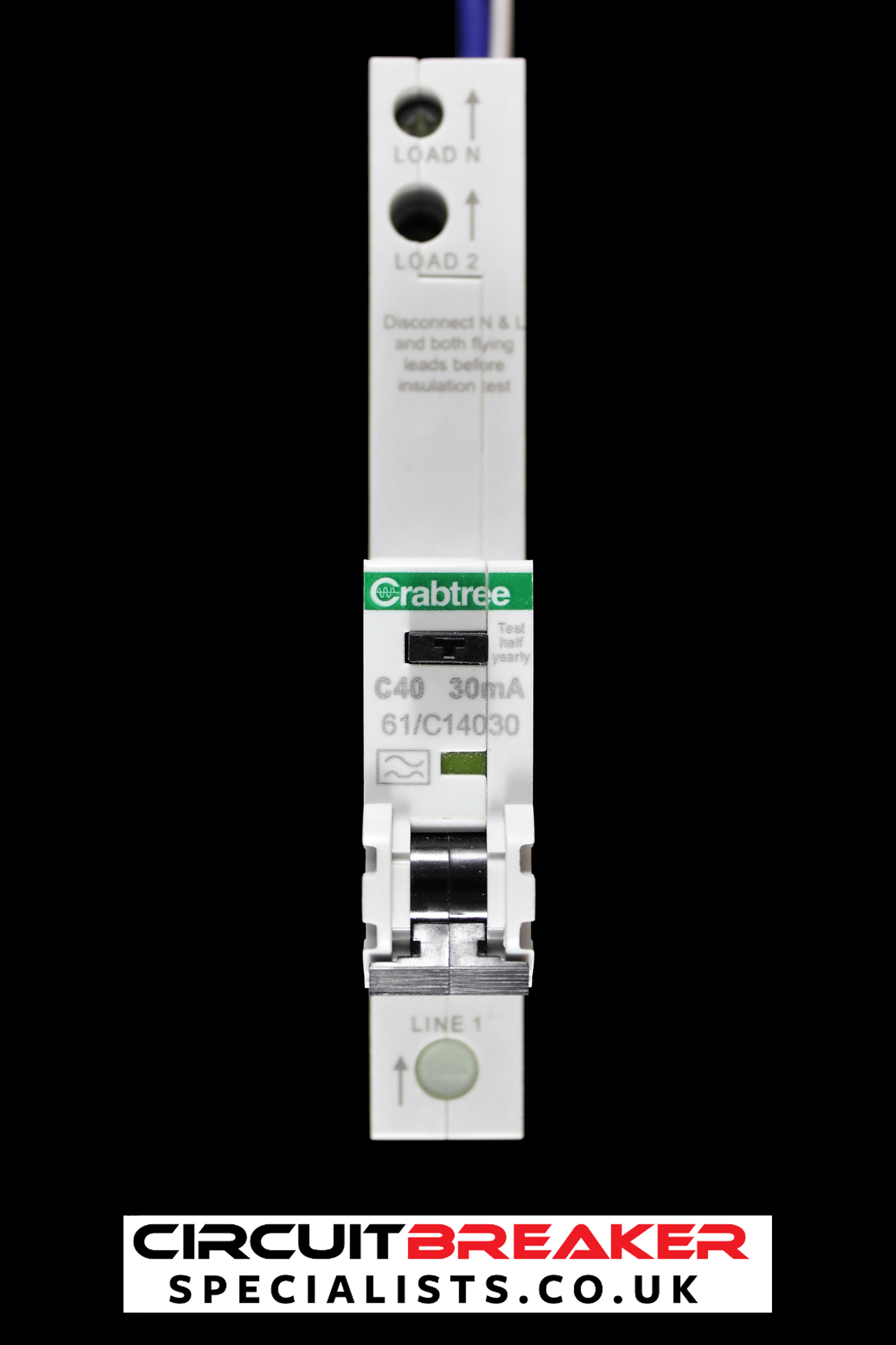 CRABTREE 40 AMP CURVE C 6kA 30mA RCBO RCD MCB STARBREAKER 61/C14030 New | Circuit Breaker ...