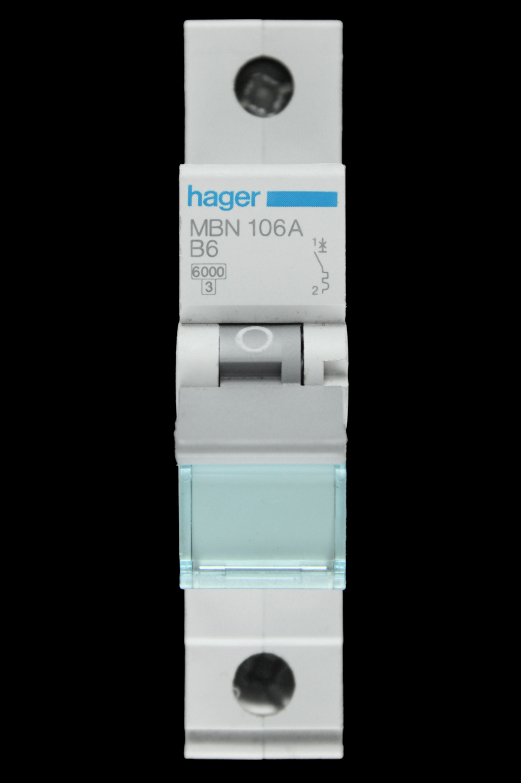 HAGER 6 AMP CURVE B 6kA MCB CIRCUIT BREAKER MBN106A 434316 Used | Circuit Breaker Specialists
