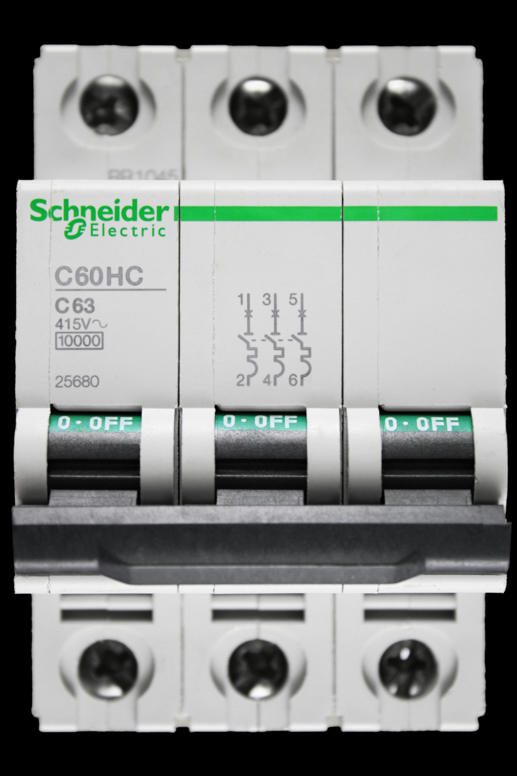 SCHNEIDER 63 AMP CURVE C 10kA TRIPLE POLE MCB CIRCUIT BREAKER C60HC 25680 Used | Circuit Breaker ...