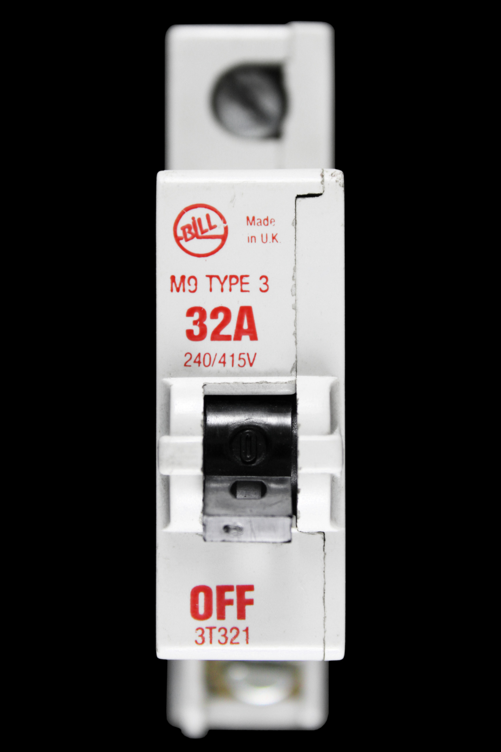 BILL 32 AMP TYPE 3 M9 MCB CIRCUIT BREAKER 3T321 RED Used | Circuit ...