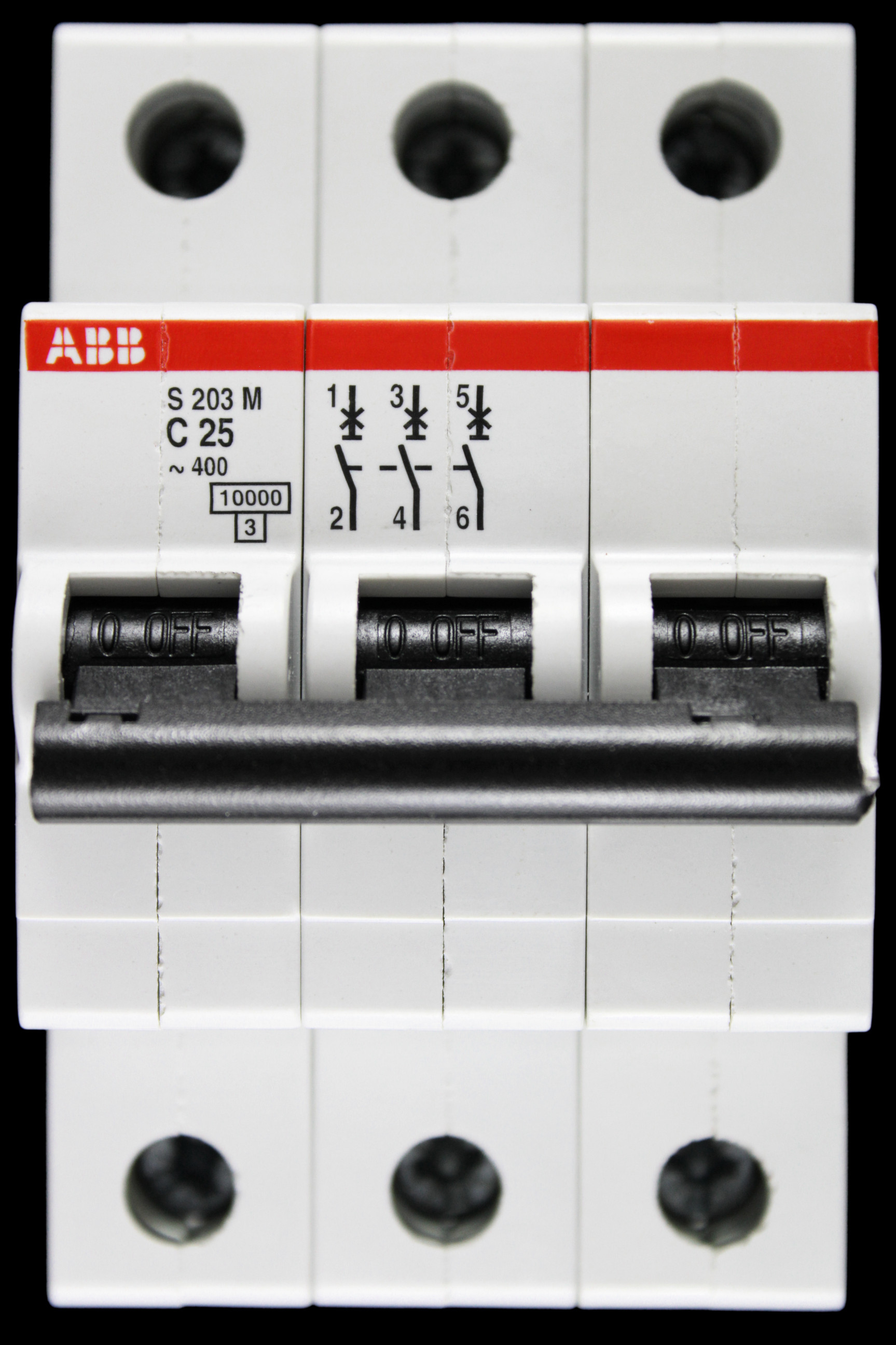 ABB 25 AMP CURVE C 10kA TRIPLE POLE MCB CIRCUIT BREAKER S203M 2CDS273001R0254 New | Circuit ...