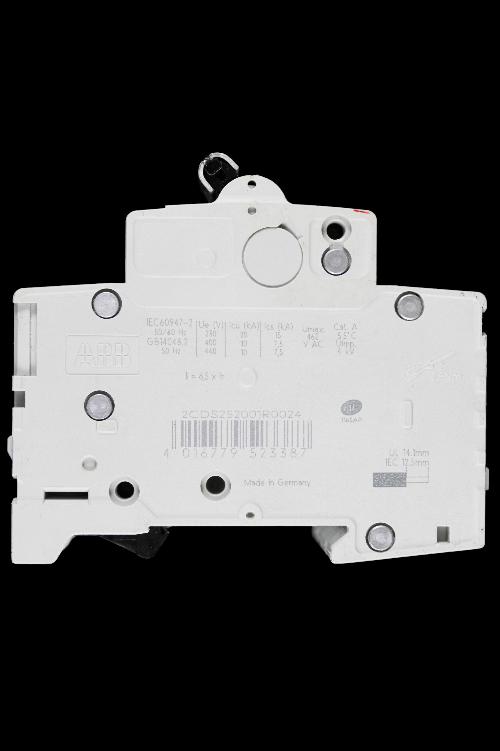 ABB 2 AMP CURVE C 6kA DOUBLE POLE MCB CIRCUIT BREAKER 2CDS252001R0024 S202 Used | Circuit ...