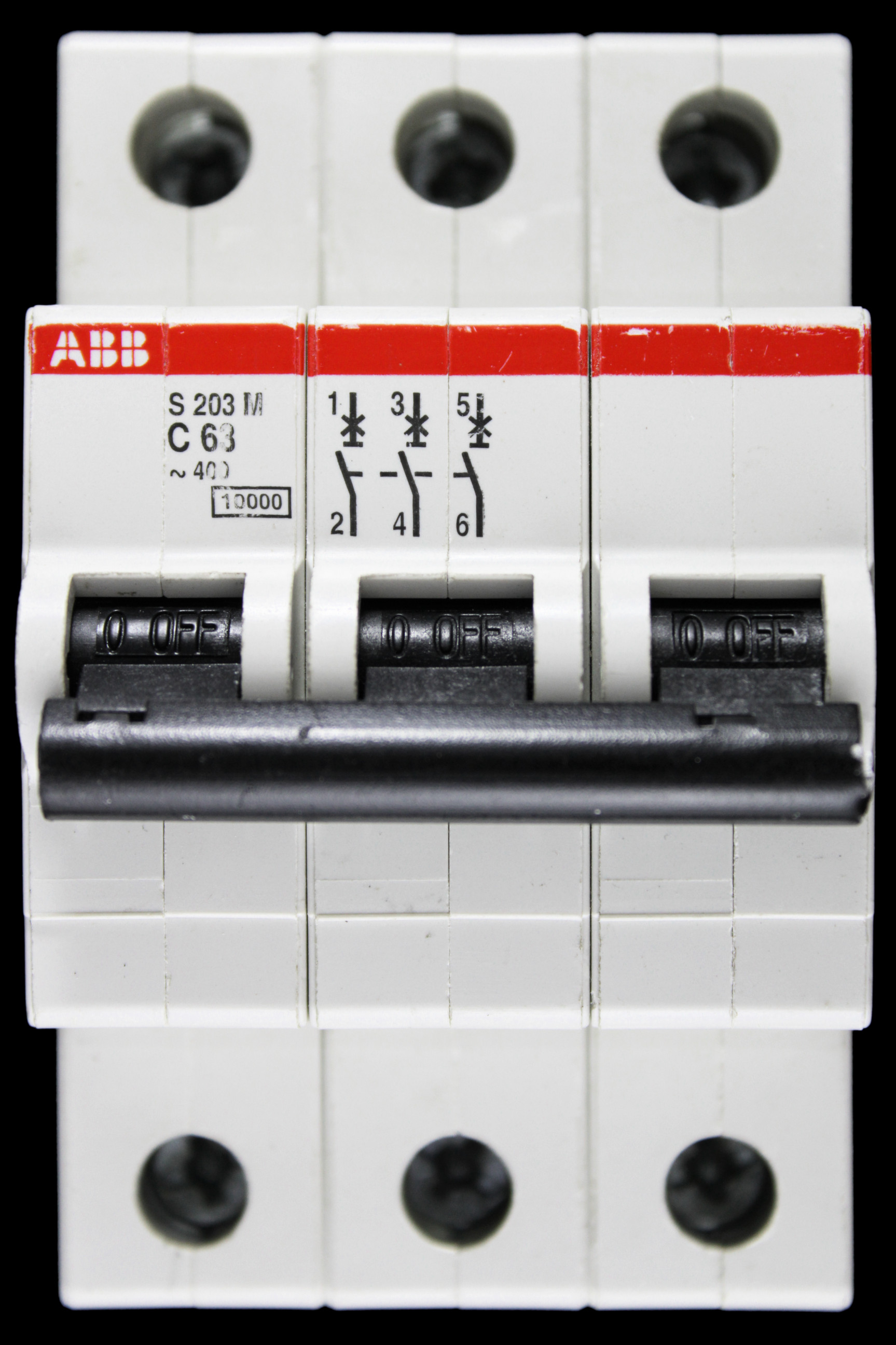 ABB 63 AMP CURVE C 10kA TRIPLE POLE MCB CIRCUIT BREAKER 2CDS273001R0634 S203M Used | Circuit ...