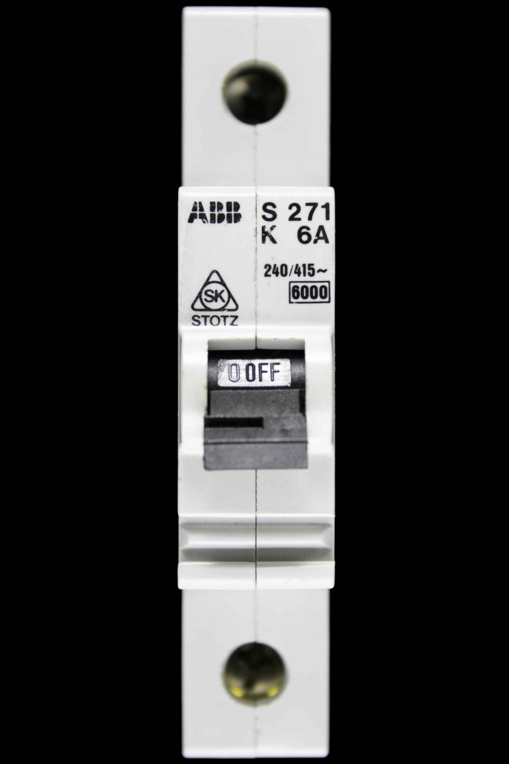 ABB 6 AMP CURVE K 6kA MCB CIRCUIT BREAKER S271 STOTZ Used | Circuit Breaker Specialists