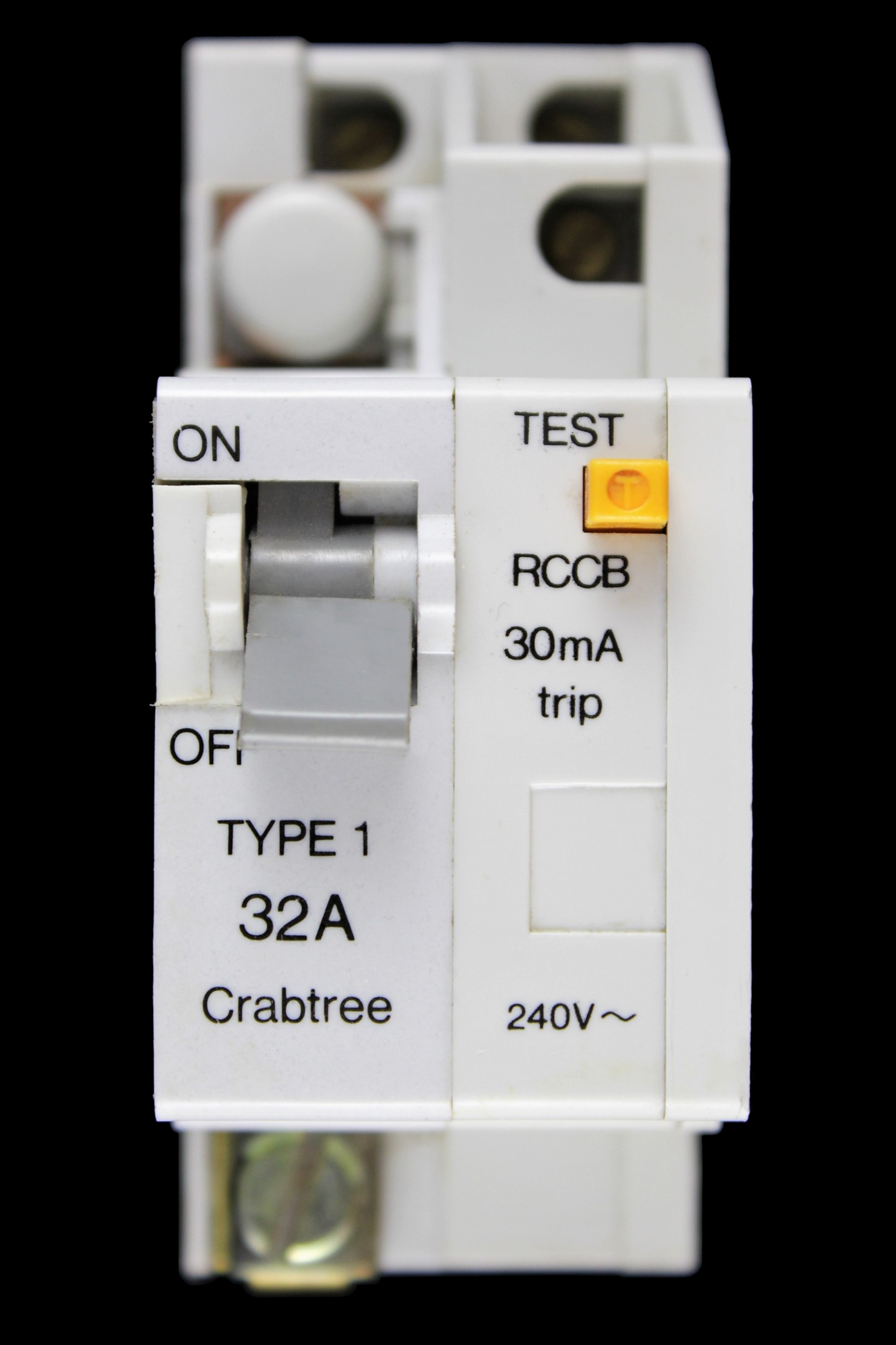 CRABTREE 32 AMP TYPE 1 M6 30mA DOUBLE POLE RCCB RCBO SB6000 6132/030 ...