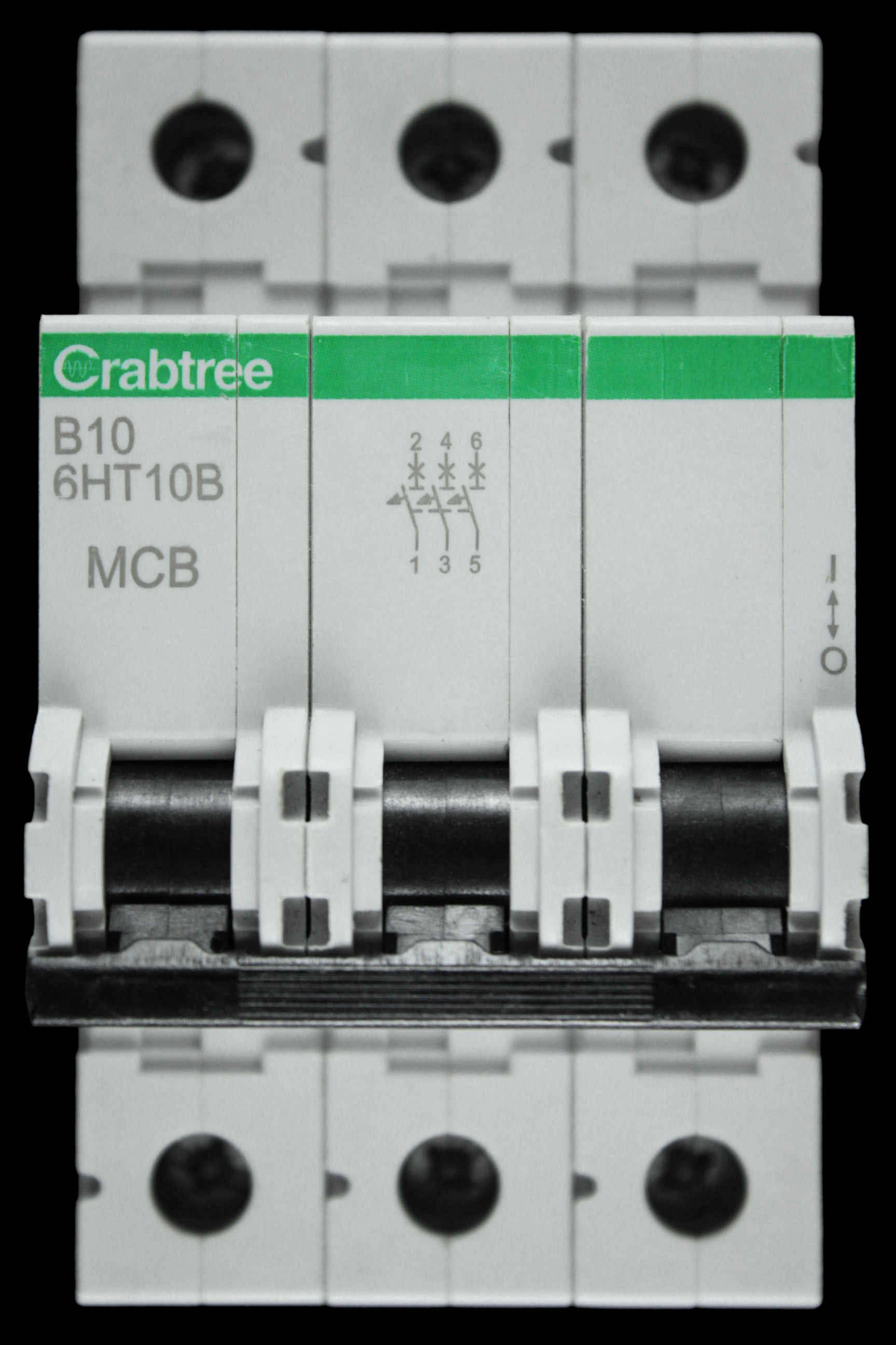 CRABTREE 10 AMP CURVE B 10kA TRIPLE POLE MCB CIRCUIT BREAKER 6HT10B LOADSTAR Used | Circuit ...