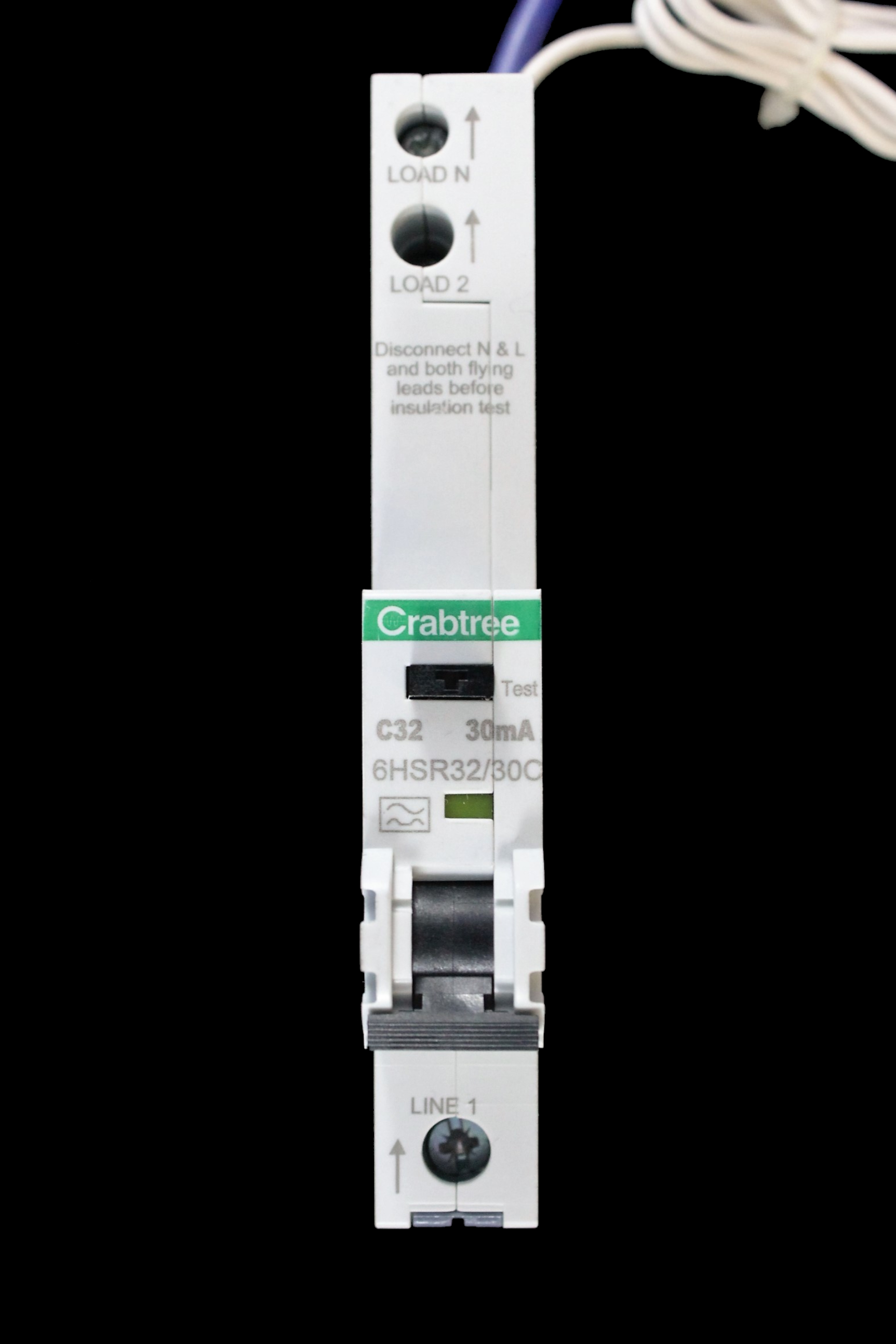 CRABTREE 32 AMP CURVE C 10kA 30mA RCBO TYPE A 6HSR32/30C LOADSTAR New | Circuit Breaker Specialists
