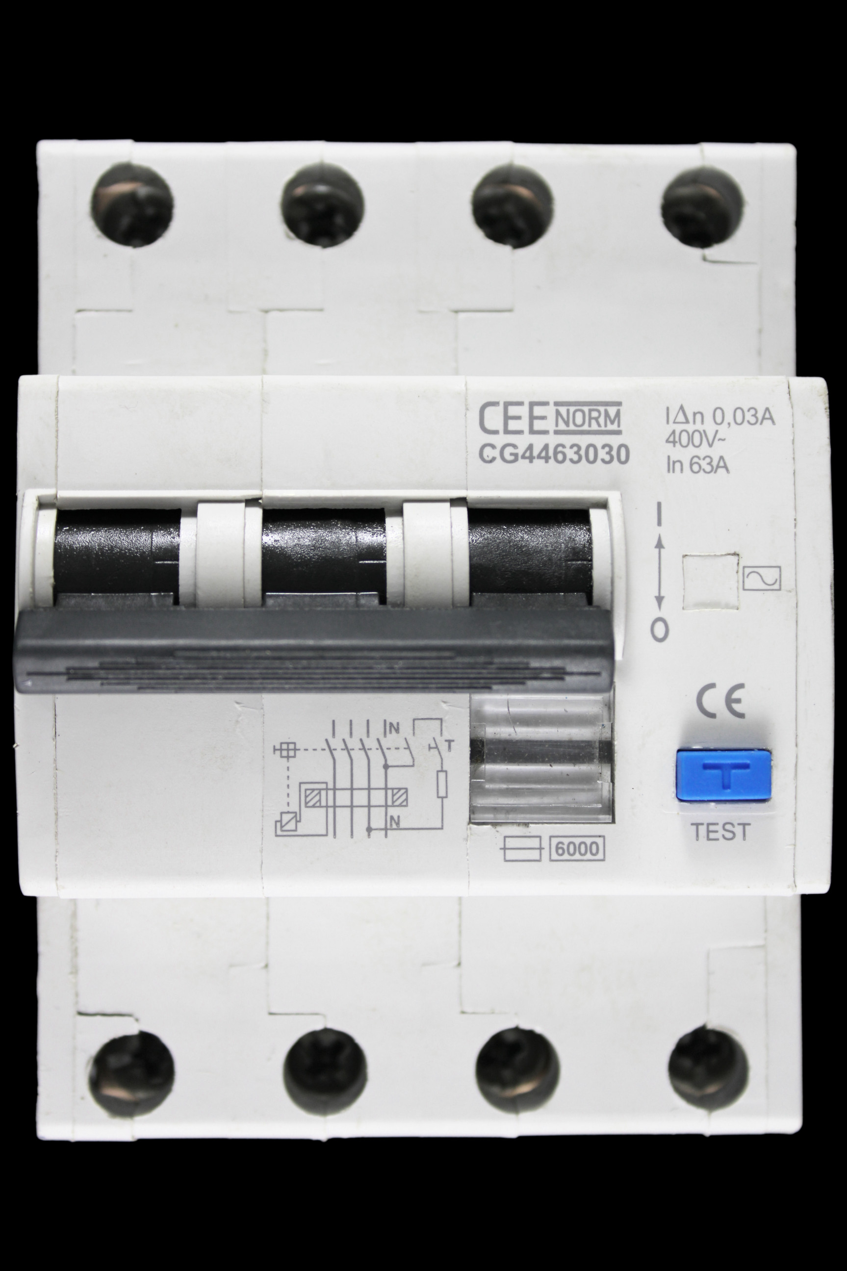 CEE NORM 63 AMP 30mA FOUR POLE RCCB RCD TYPE AC CG4463030 Used ...