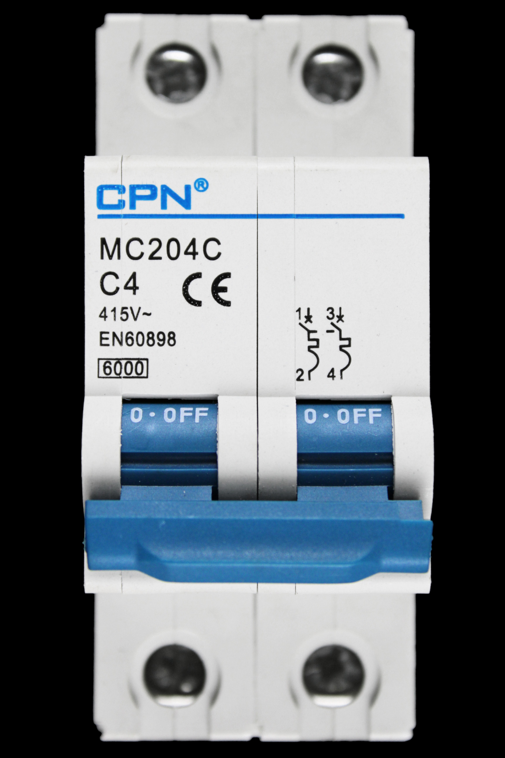 CPN 4 AMP CURVE C 6kA DOUBLE POLE MCB CIRCUIT BREAKER MC204C New ...
