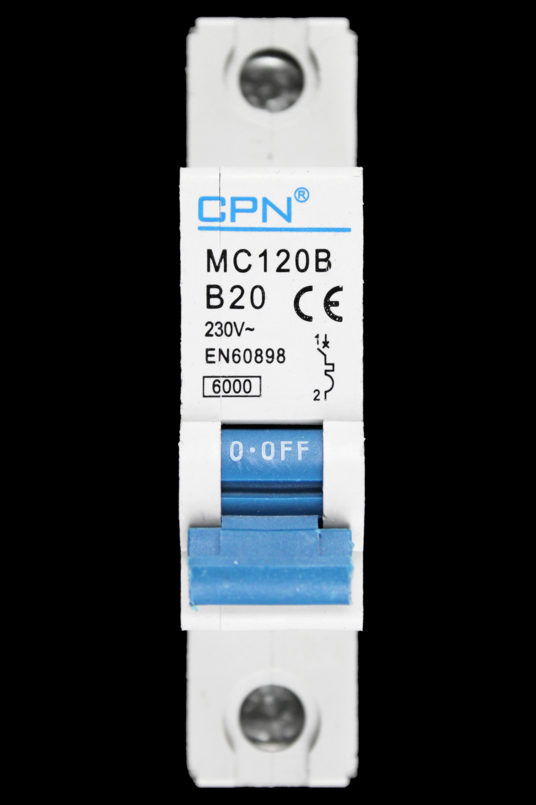 CPN 20 AMP CURVE B 6kA MCB CIRCUIT BREAKER MC120B Used | Circuit Breaker Specialists