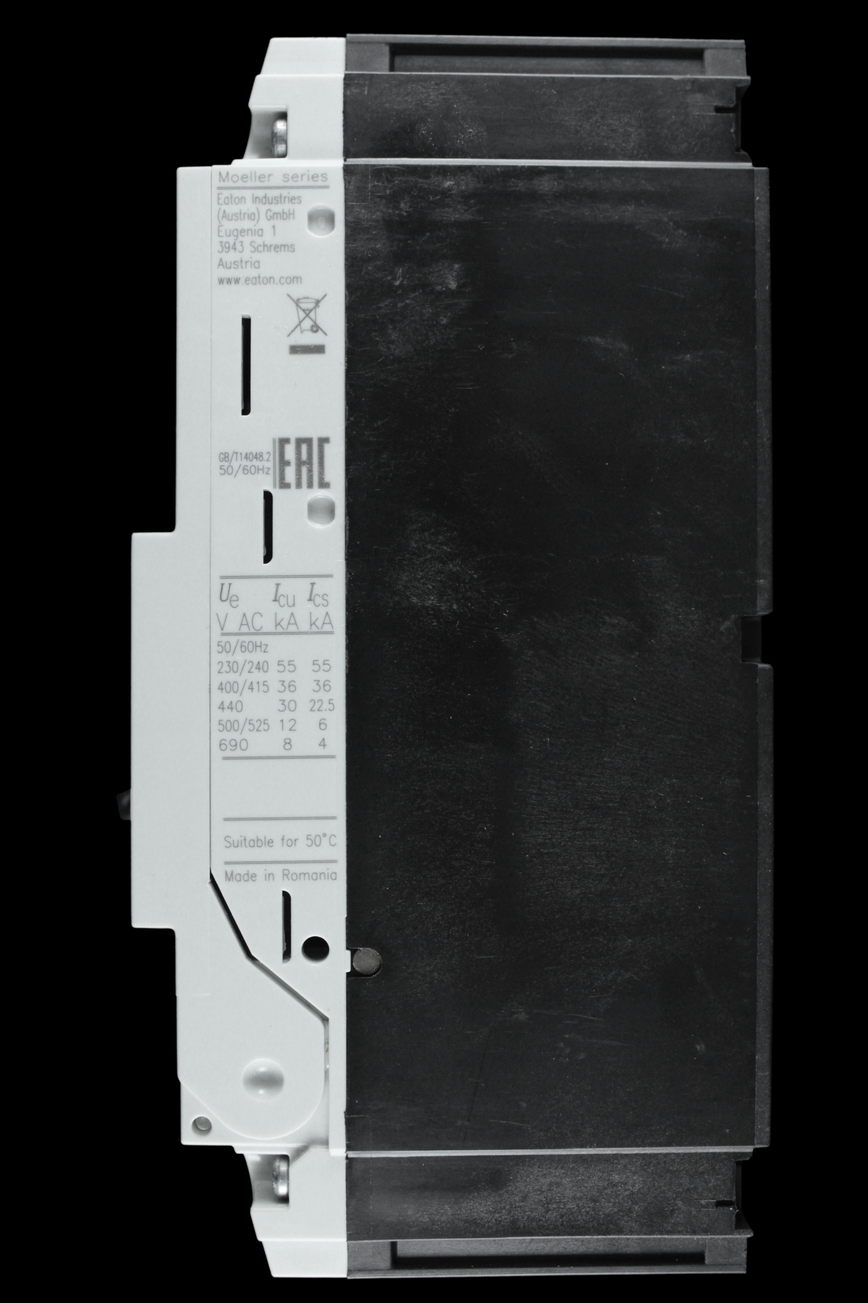 EATON 100 AMP 36kA TRIPLE POLE MCCB NZM1 NZMC1-A100 Used | Circuit Breaker Specialists