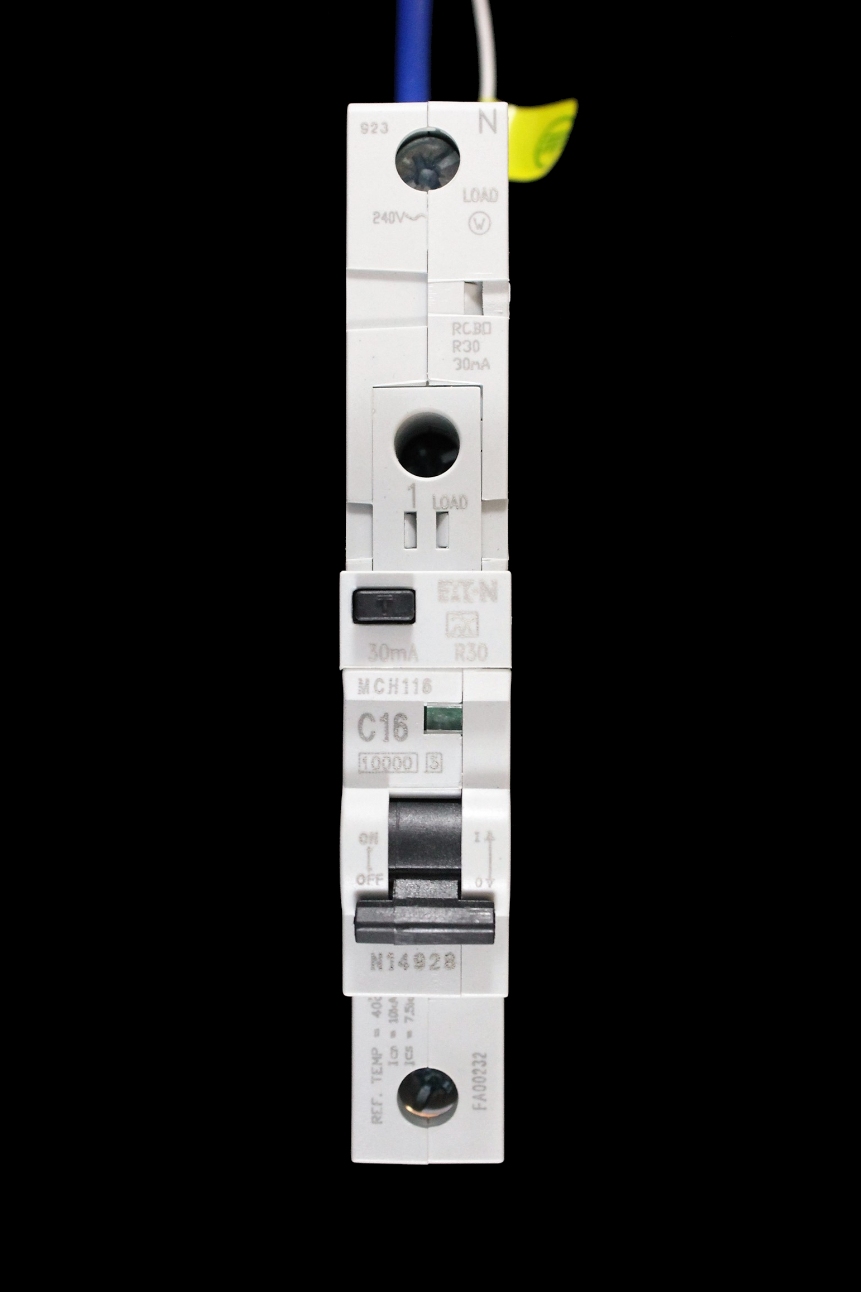EATON 16 AMP CURVE C 10kA 30mA RCBO TYPE A MCH116R30 POD New | Circuit ...