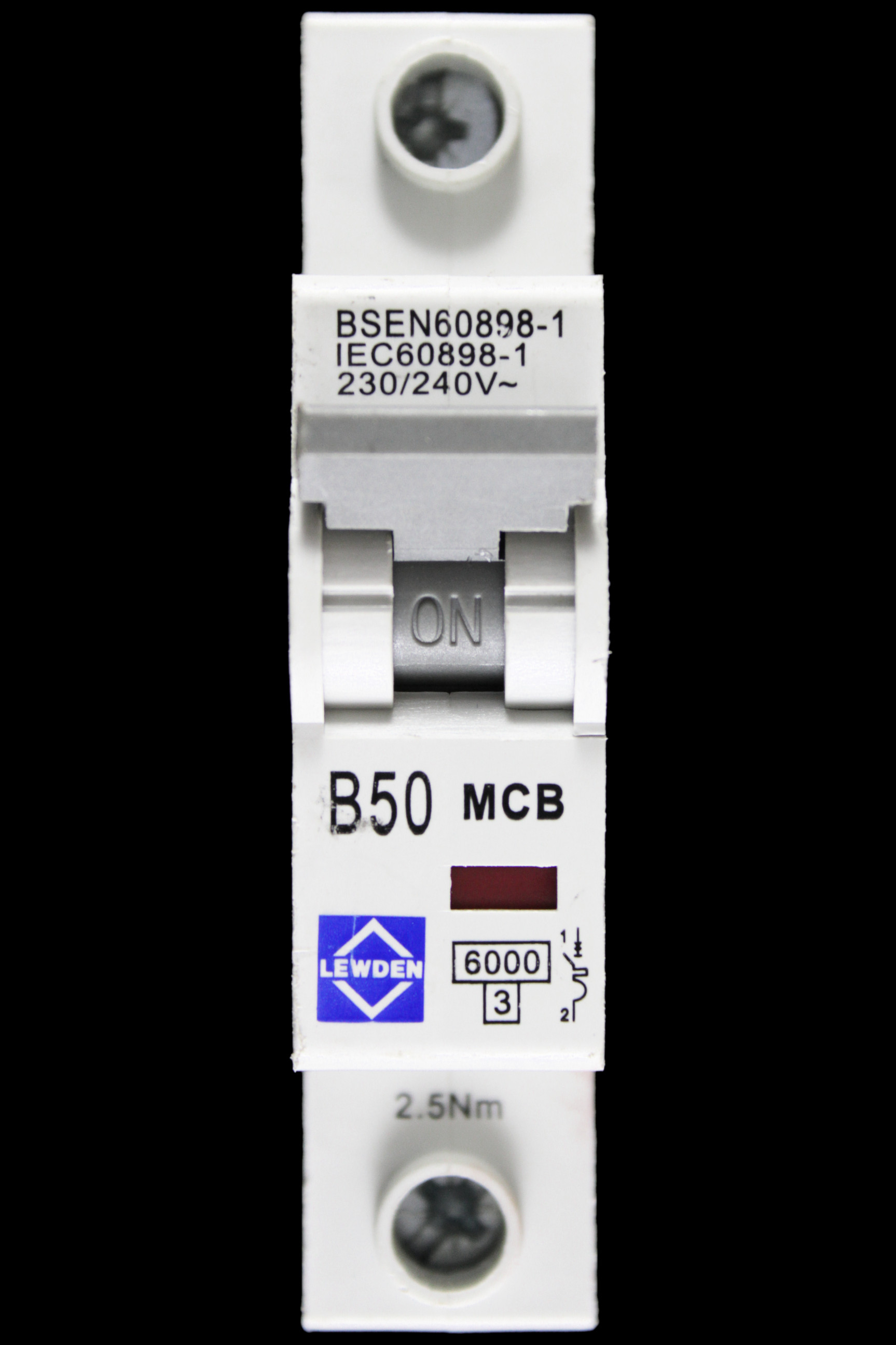 LEWDEN 50 AMP CURVE B 6kA MCB CIRCUIT BREAKER G06-1B50 Used | Circuit Breaker Specialists