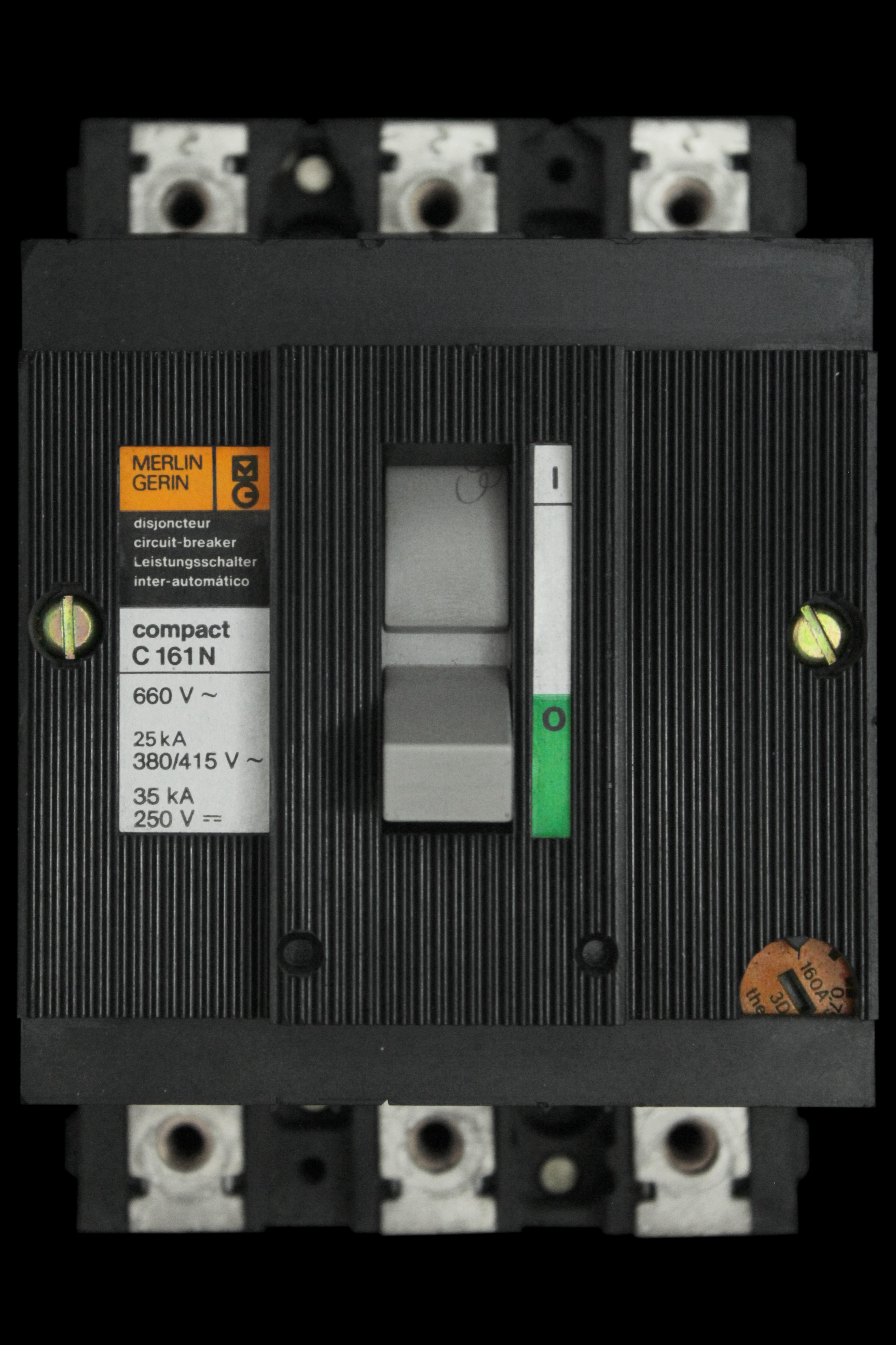 MERLIN GERIN 160 AMP 25kA TRIPLE POLE MCCB C161N Used | Circuit Breaker ...