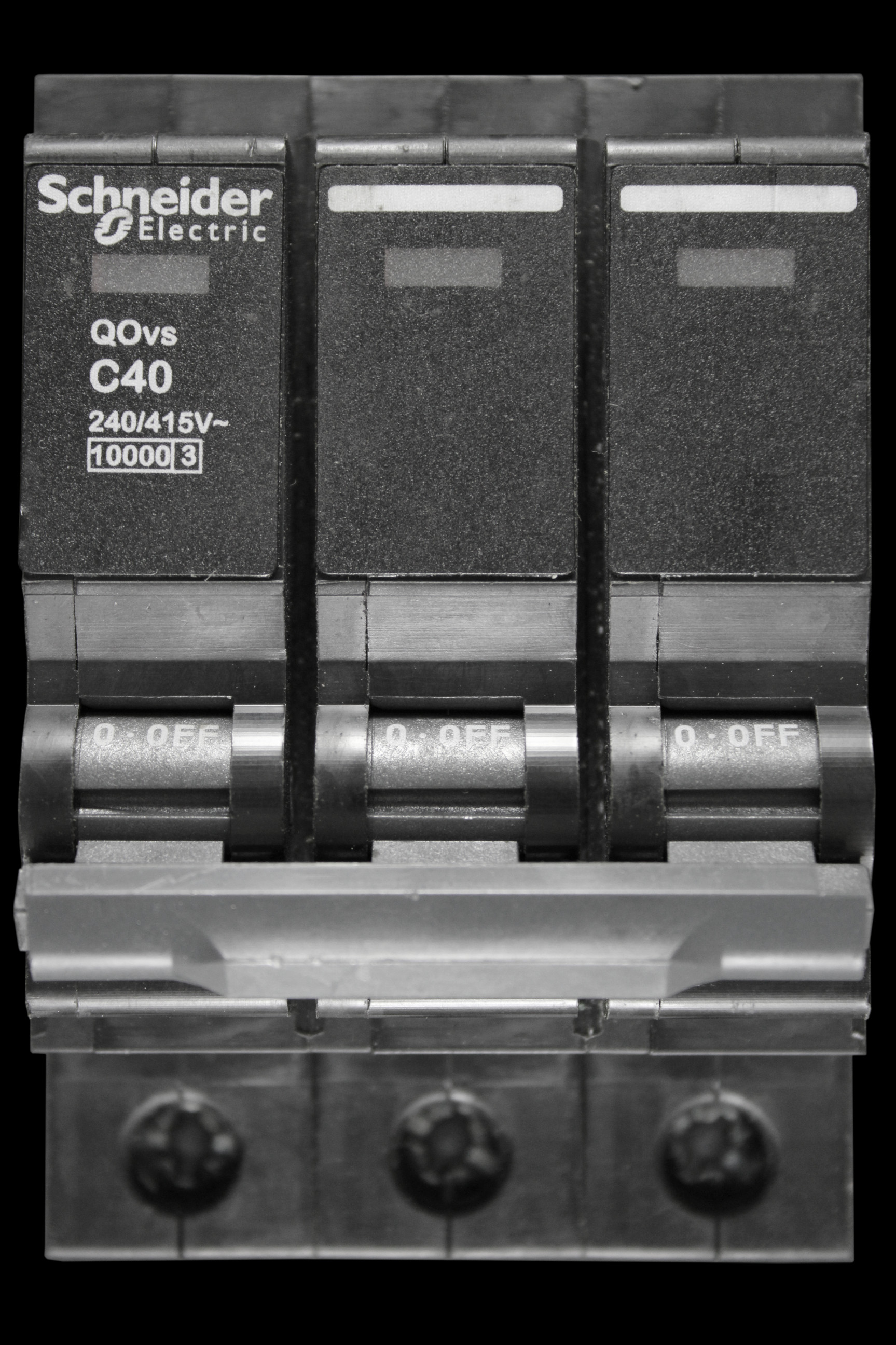 SCHNEIDER 40 AMP CURVE C 10kA TRIPLE POLE MCB CIRCUIT BREAKER QOvs QO340VSC10 Used | Circuit ...