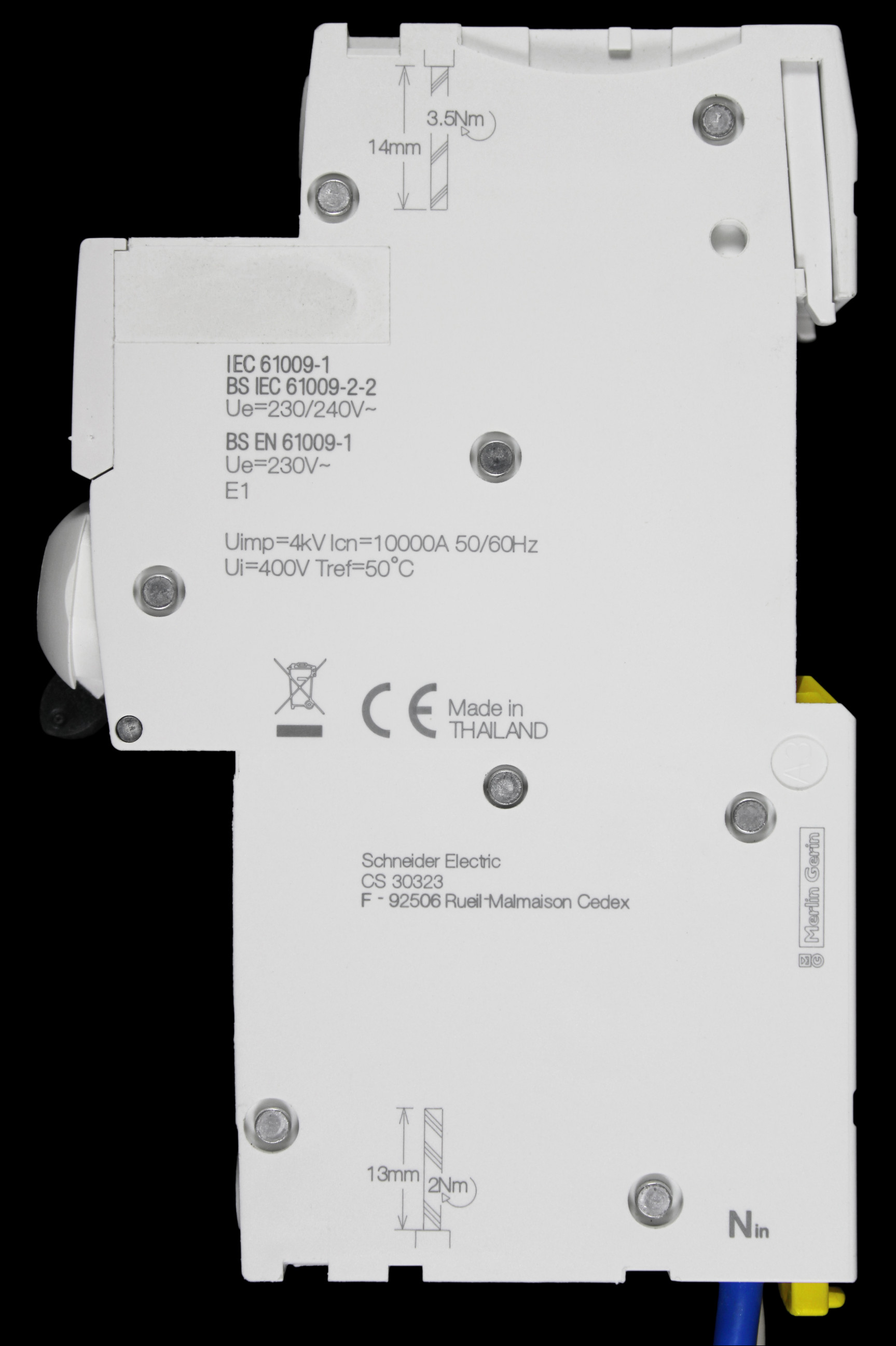 SCHNEIDER 32 AMP CURVE C 10kA 30mA RCBO TYPE A A9D02832 ACTI9 IC60H New | Circuit Breaker ...