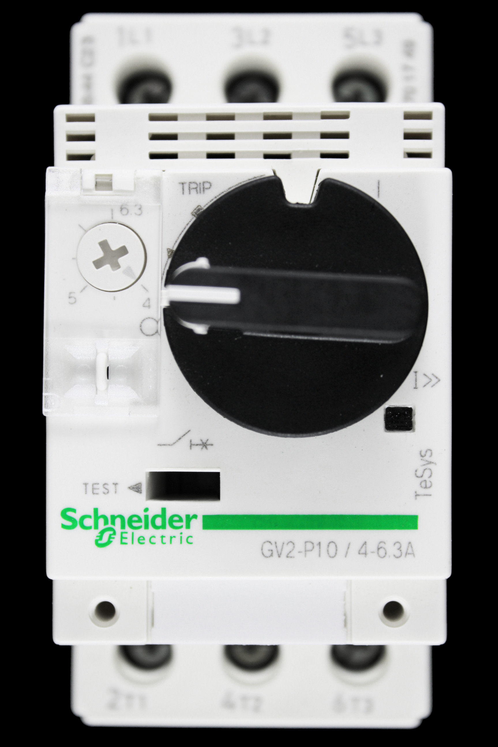 SCHNEIDER 4 - 6.3 AMP TRIPLE POLE MOTOR CIRCUIT BREAKER GV2P10 New ...