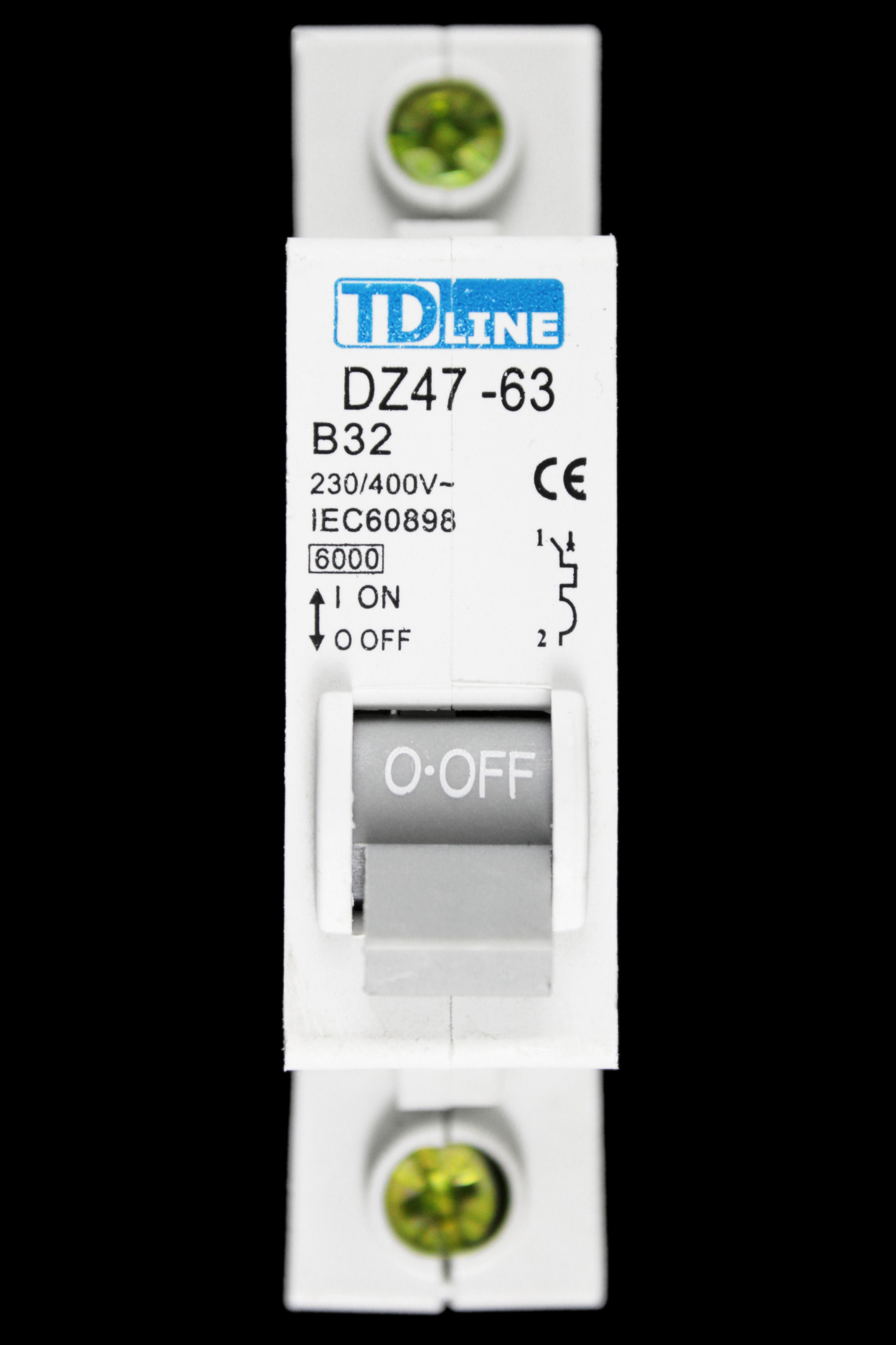 TD LINE 32 AMP CURVE B 6kA MCB CIRCUIT BREAKER DZ47-63 Used | Circuit Breaker Specialists