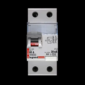 LEGRAND 80 AMP 30mA DOUBLE POLE RCD TYPE AC 086 31 08631 Used | Circuit Breaker Specialists