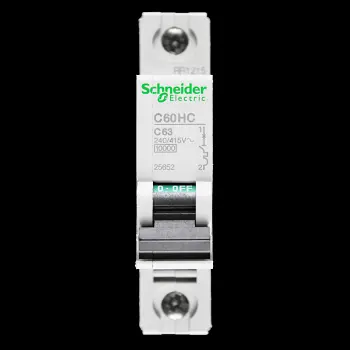 SCHNEIDER 63 AMP CURVE C 10kA MCB CIRCUIT BREAKER C60HC 25652 Used | Circuit Breaker Specialists