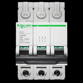 SCHNEIDER 50 AMP CURVE D 10kA TRIPLE POLE MCB CIRCUIT BREAKER KQ 10D350 Used | Circuit Breaker ...
